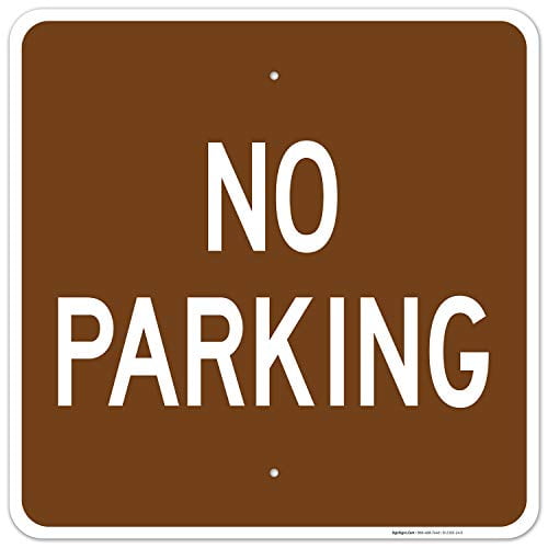 Sigo Signs, No Parking Sign, 24x24 Inches, 55 mil Thick HDPS (high ...