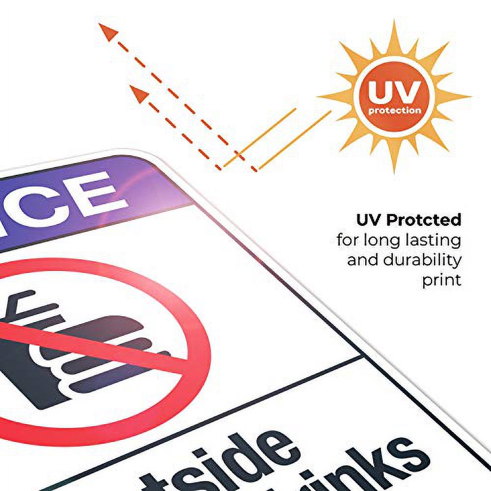 Sigo Signs - No Outside Food Or Drinks Allowed Sign, ANSI Notice Sign, (SI-5545) 18x24 Inches ...
