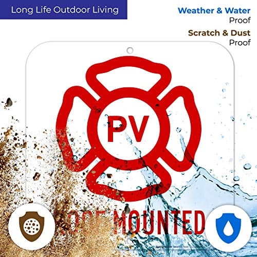 Sigo Signs, PV Roof Mounted Sign, 18x18 Inches, 55 mil Thick HDPS (high ...