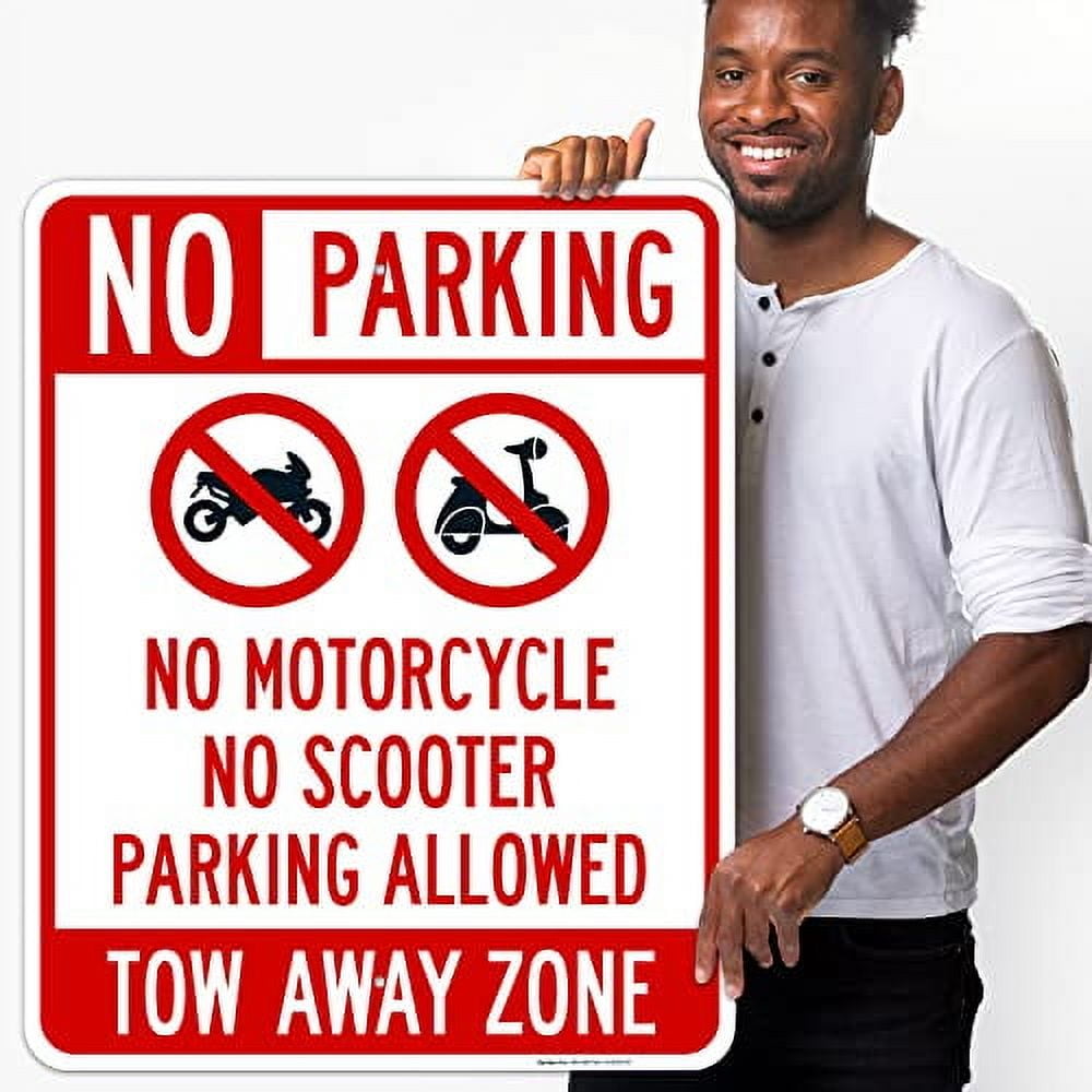 Sigo Signs, No Parking No Motorcycle No Scooter Parking Allowed Tow ...