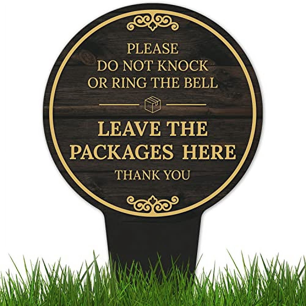 Sigo Signs, Please Do Not Knock Or Ring The Bell Leave The Packages ...