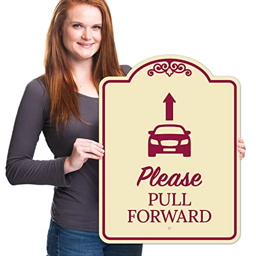 Sigo Signs, Please Pull Forward with Graphic and Ahead Arrow Décor Sign ...