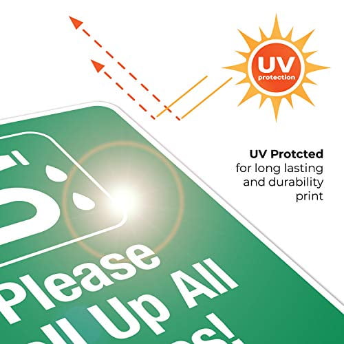 Sigo Signs, Please Roll Up All Hoses Sign, Fire Safety Sign, 24x30 ...