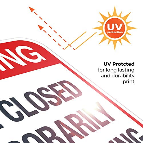 Sigo Signs, Pool Closed Temporarily for Cleaning Sign, Pool Sign, 18x18 ...