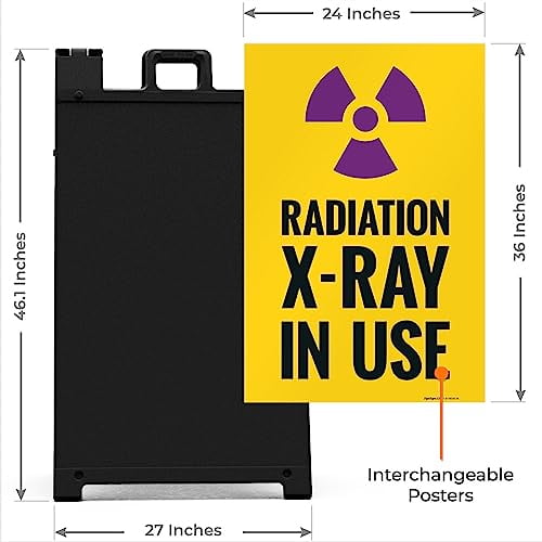 Sigo Signs, Radiation X Ray in Use Sidewalk Sign Kit, 24x36 Inches ...