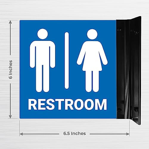 Sigo Signs - Restroom Men Women Pictograms Projecting Sign, Double ...