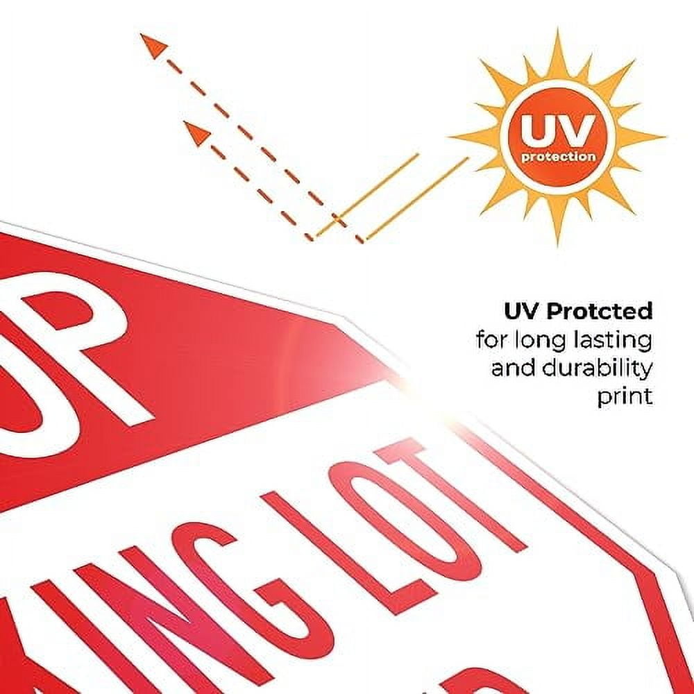 Sigo Signs, Stop Parking Lot Closed Sign, (SI-77284) 24x24 Inches, 55 ...