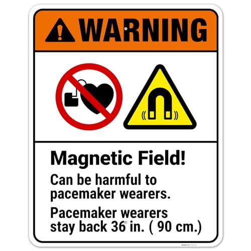 Sigo Signs, Warning Magnetic Field Can Be Harmful to Pacemaker Wearers ...