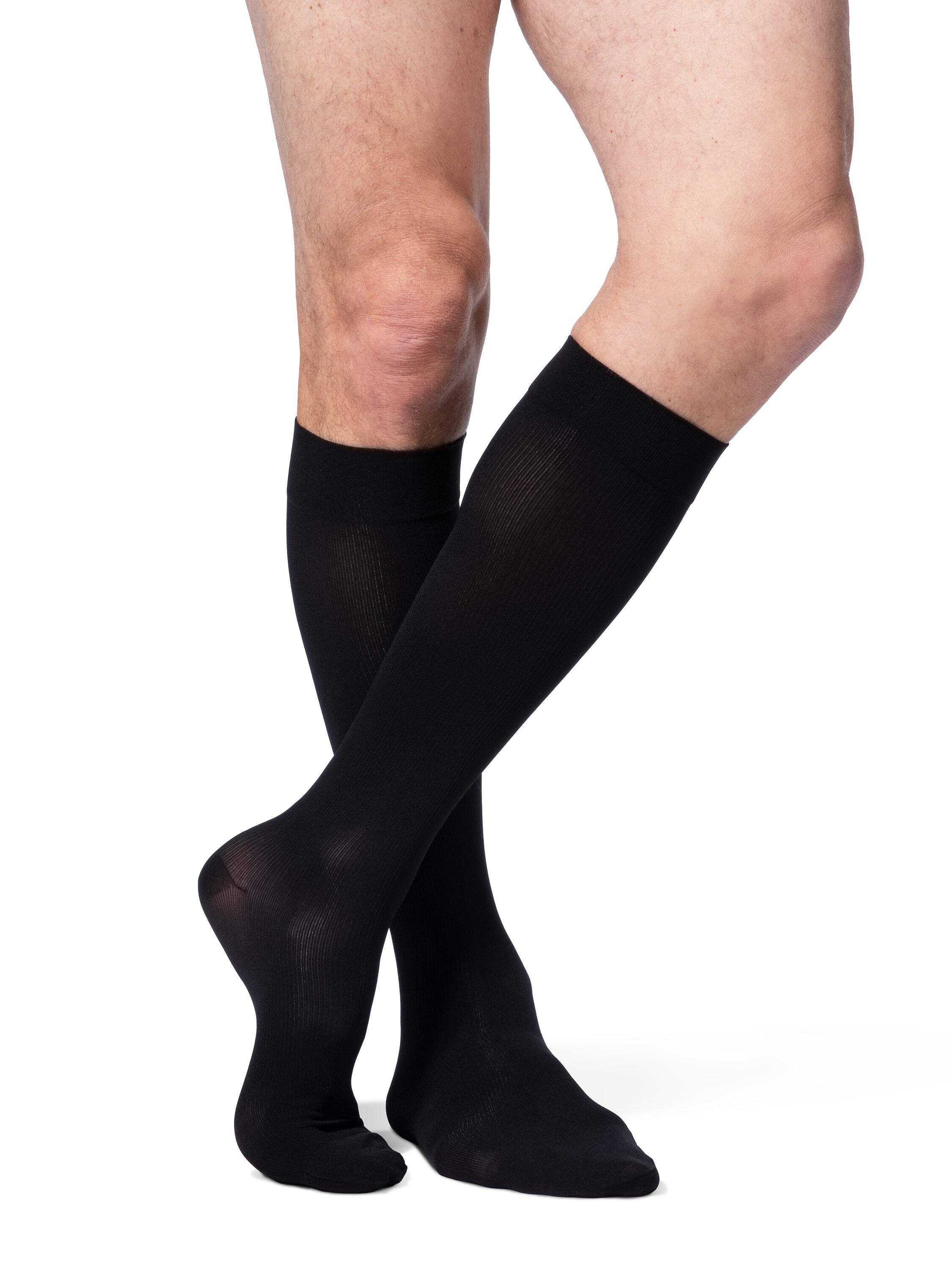 Sigvaris Essential 863 Opaque Men's 30-40 Closed Toe Knee High ...