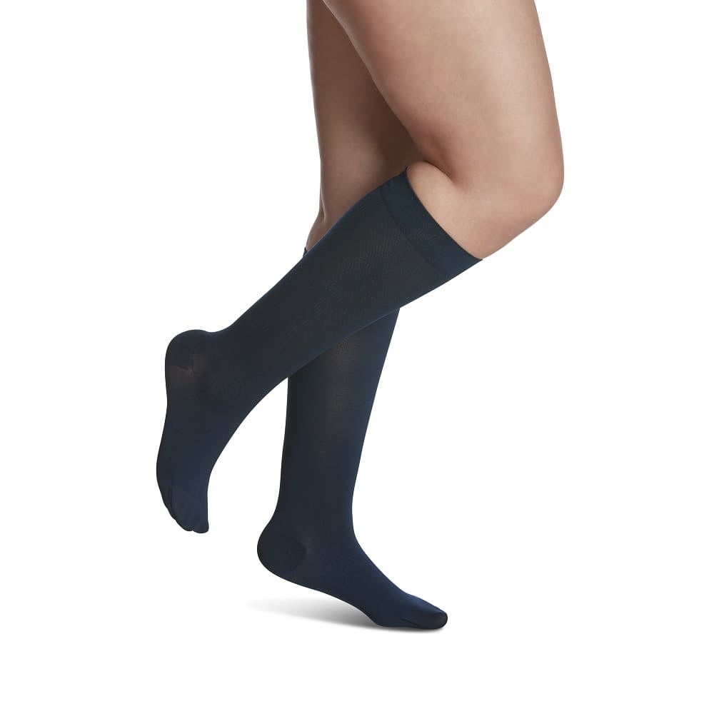 Sigvaris Style 841 Soft Opaque 15-20 Closed Toe Knee High Compression ...
