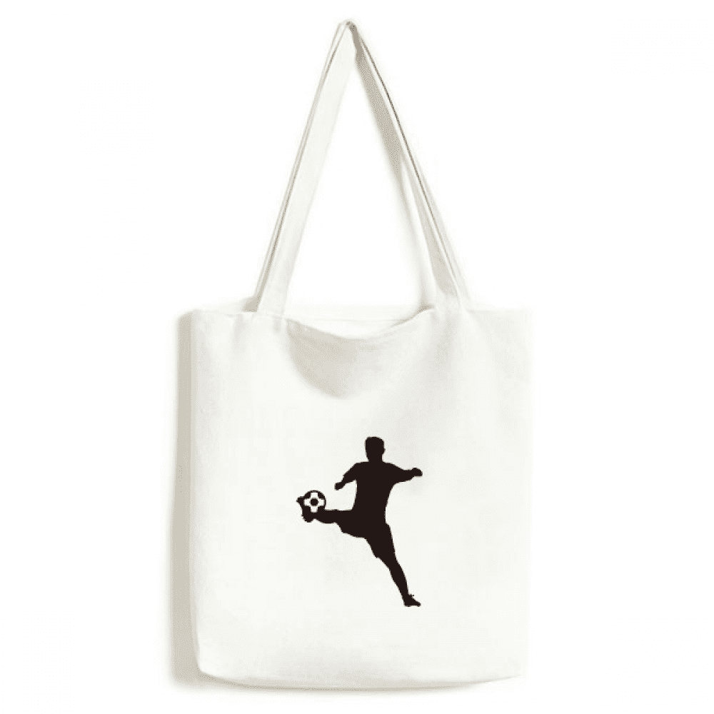 Sihouette Football soccer Sports Tote Canvas Bag Shopping Satchel ...