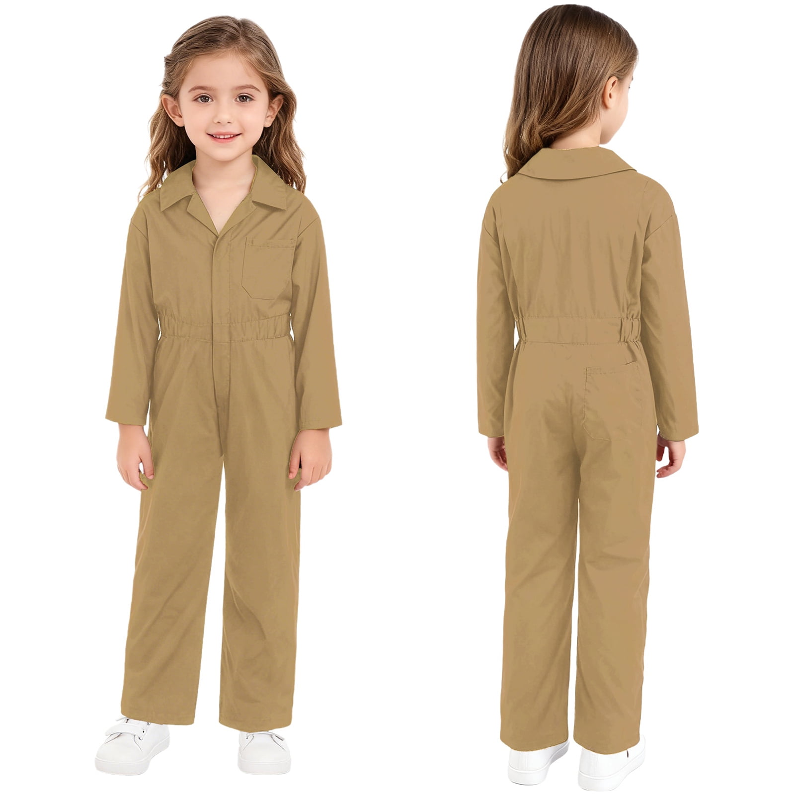 SiiRoh Boys Girls Jumpsuit Long Sleeve Cotton Coveralls Overalls for ...