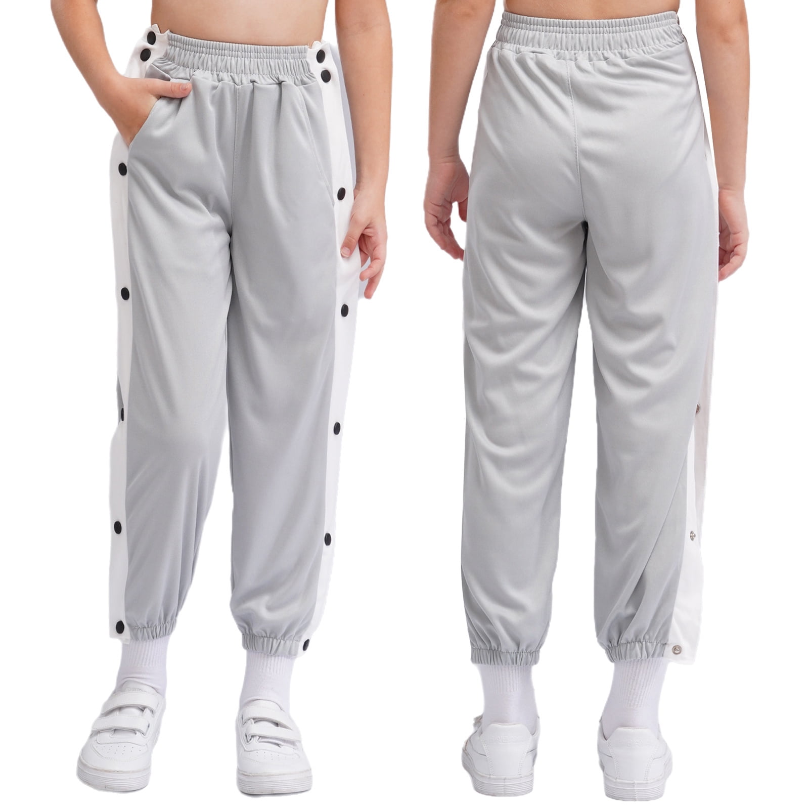 SiiRoh Boys Loose Tear Away Basketball Pants Casual High Side Split ...