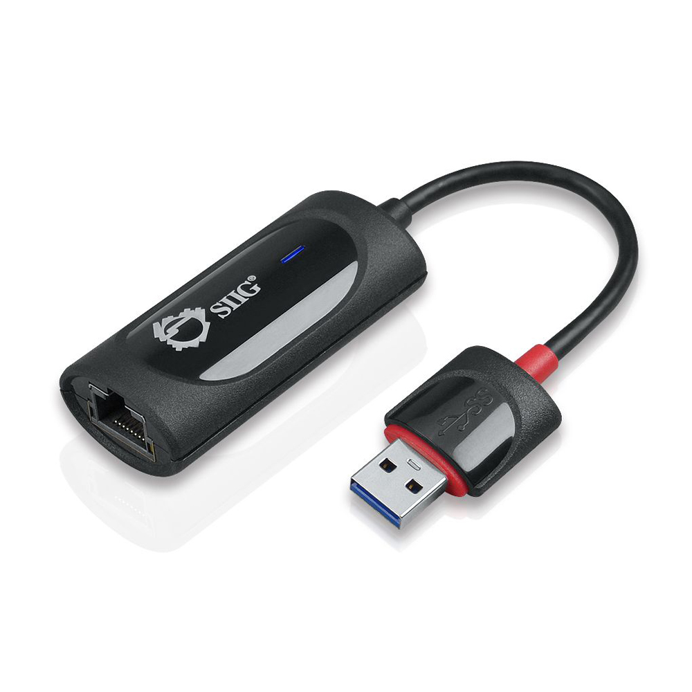 Siig JU-NE0611-S2 SuperSpeed USB 3.0 Gigabit LAN Adapter - Black ...