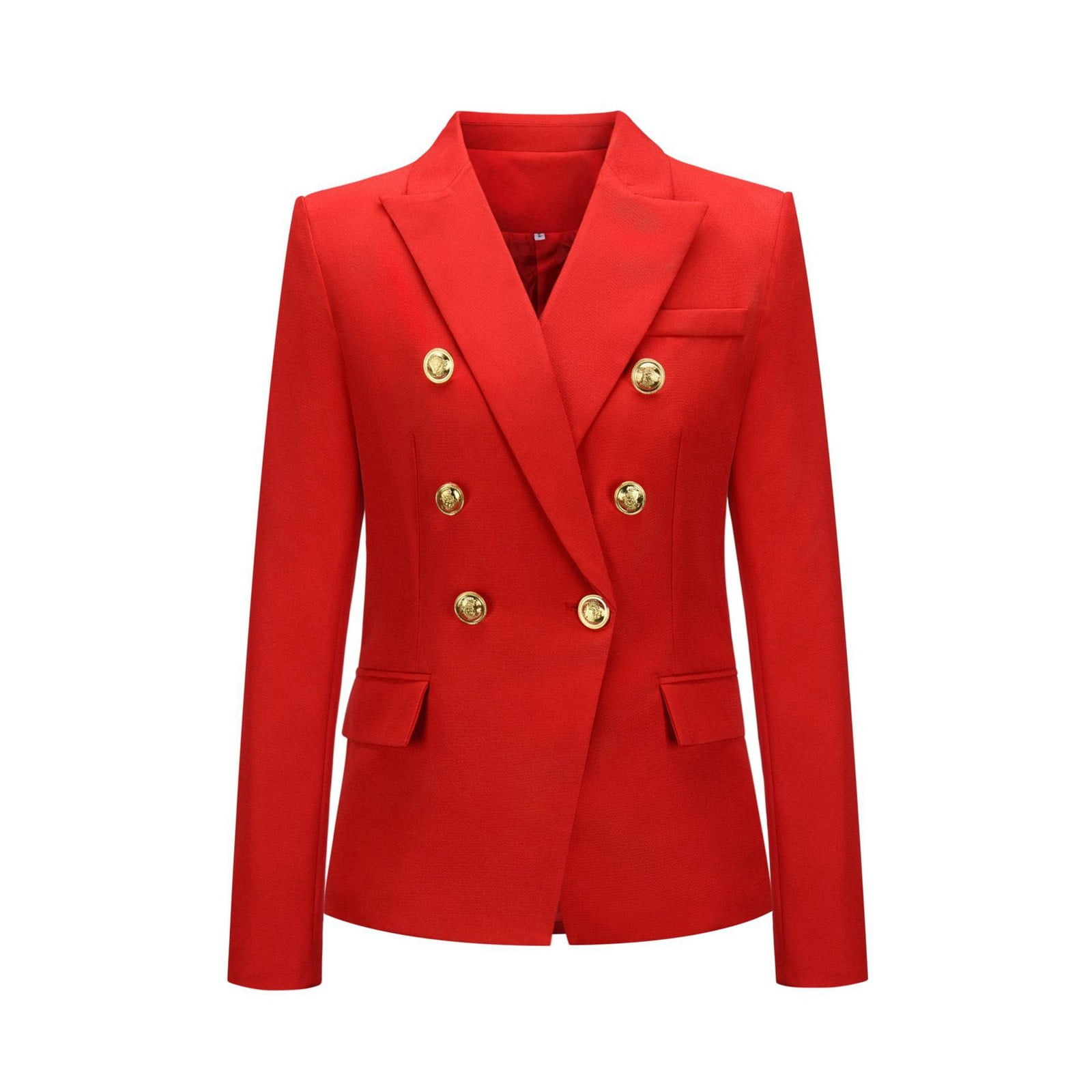 Siilsaa Blazer Jackets for Women Womens Notched Lapel Pockets Button ...