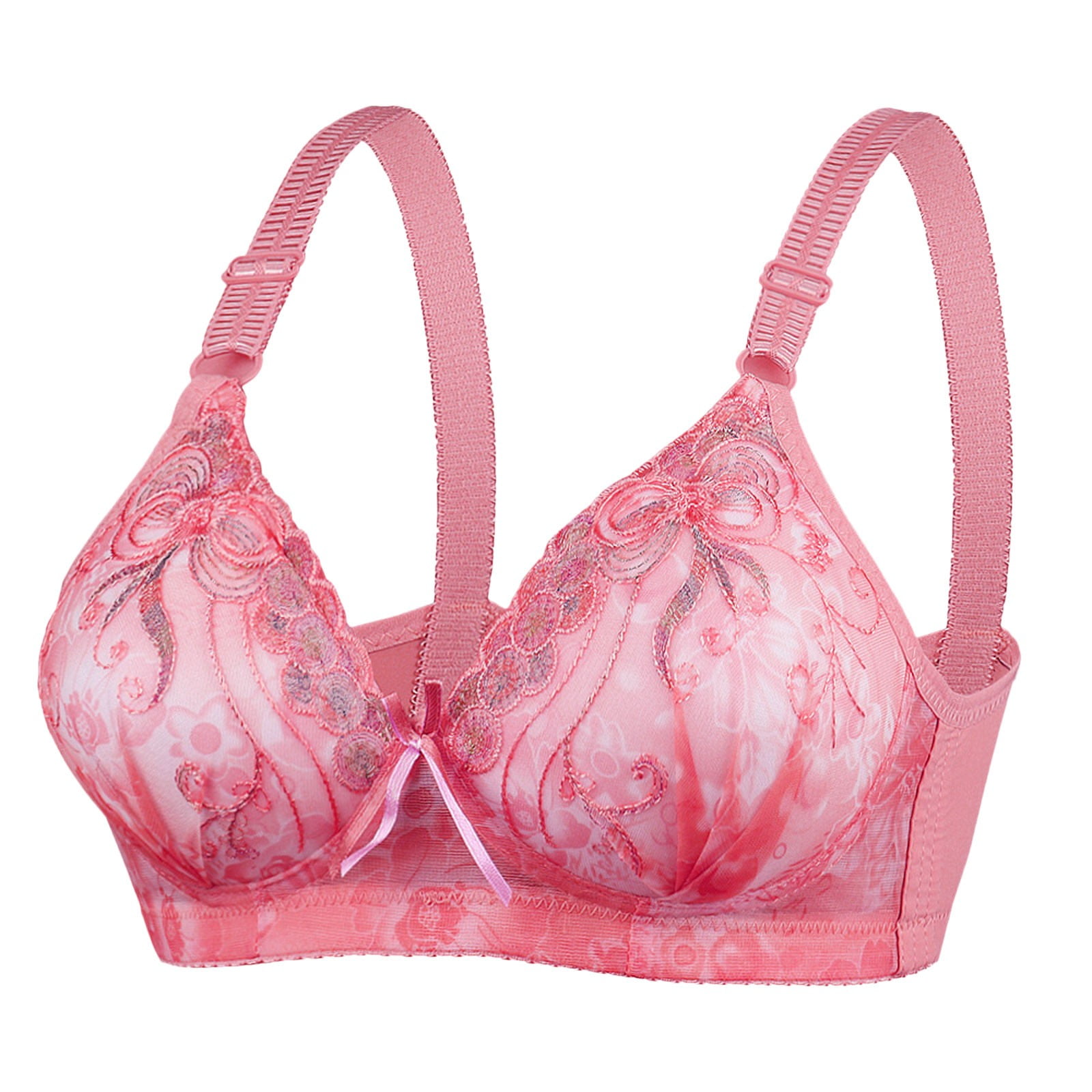 Siilsaa Bras For Women No Underwire Womens Maximum Cleavage Underwire Push Up Bra Watermelon