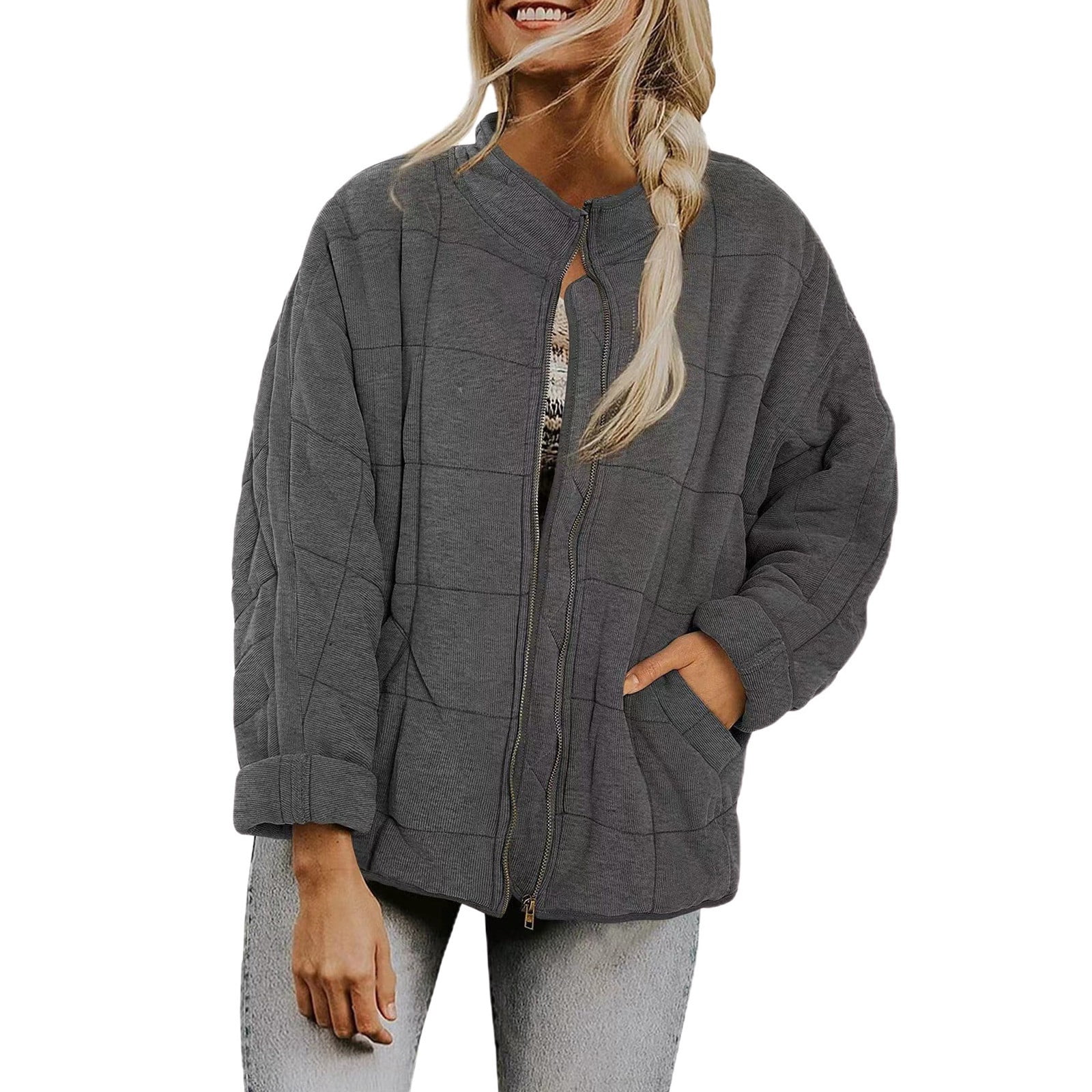 Siilsaa Cotton Jacket Women Lightweight Quilted Puffer Jackets ...