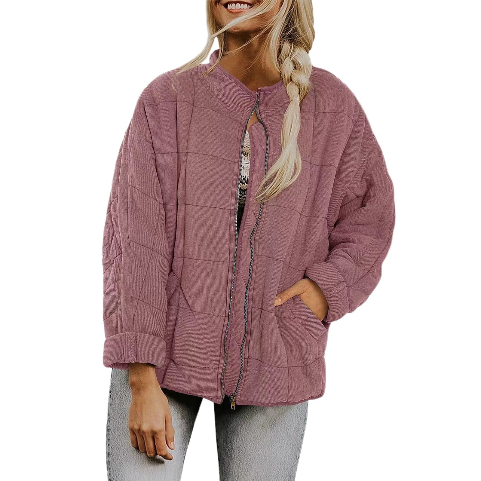 Siilsaa Cotton Jacket Women Lightweight Quilted Puffer Jackets ...