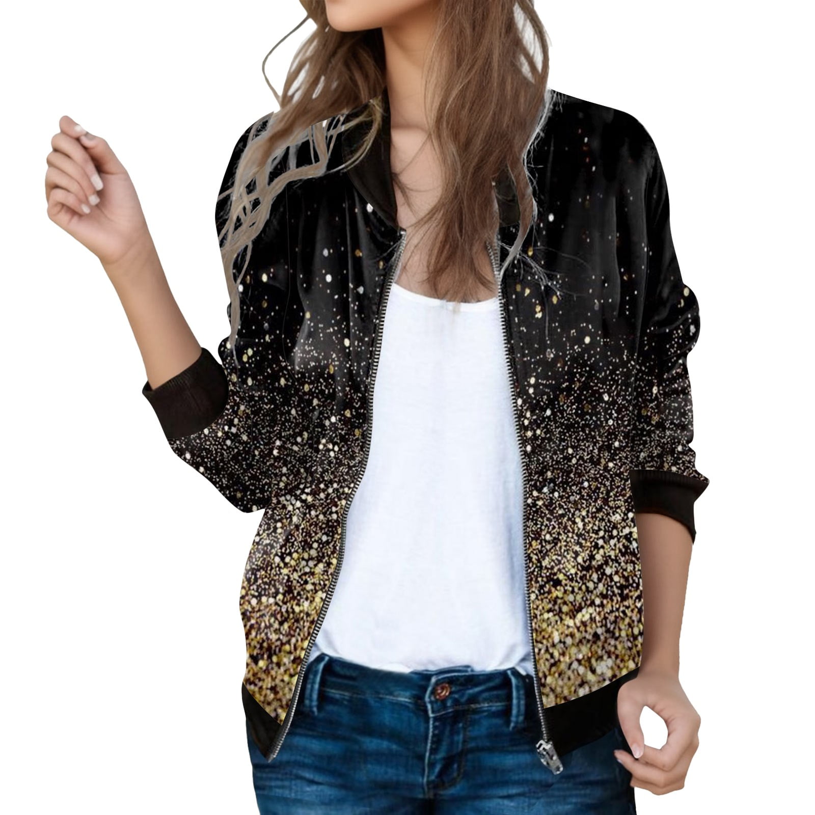 Siilsaa Denim Jacket 2024 Cropped Jean Jackets for Women Fashion Short ...