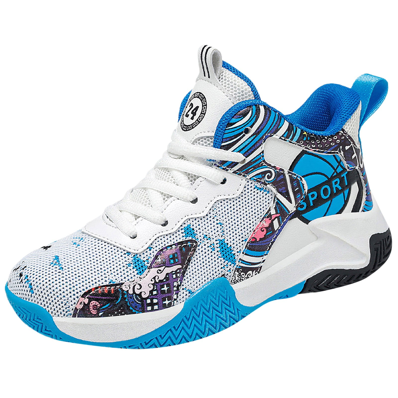 Siilsaa Girls' Sneakers Kids Sneakers Girls Lace Up Shoes Fashion Mesh ...