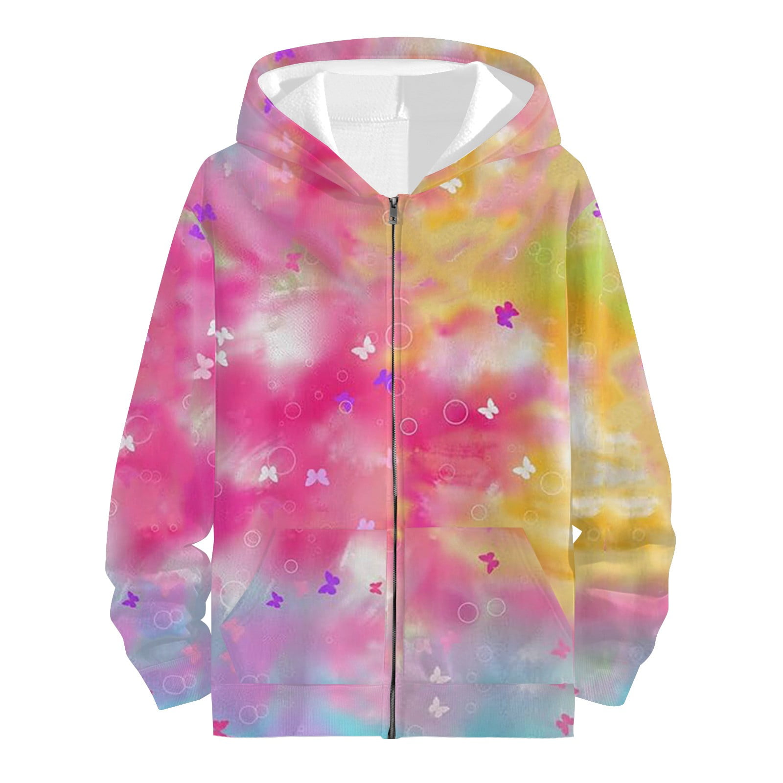 Siilsaa Girls Zip Up Hoodies Kids 29D Cool Casual Hooded Sweatshirts ...