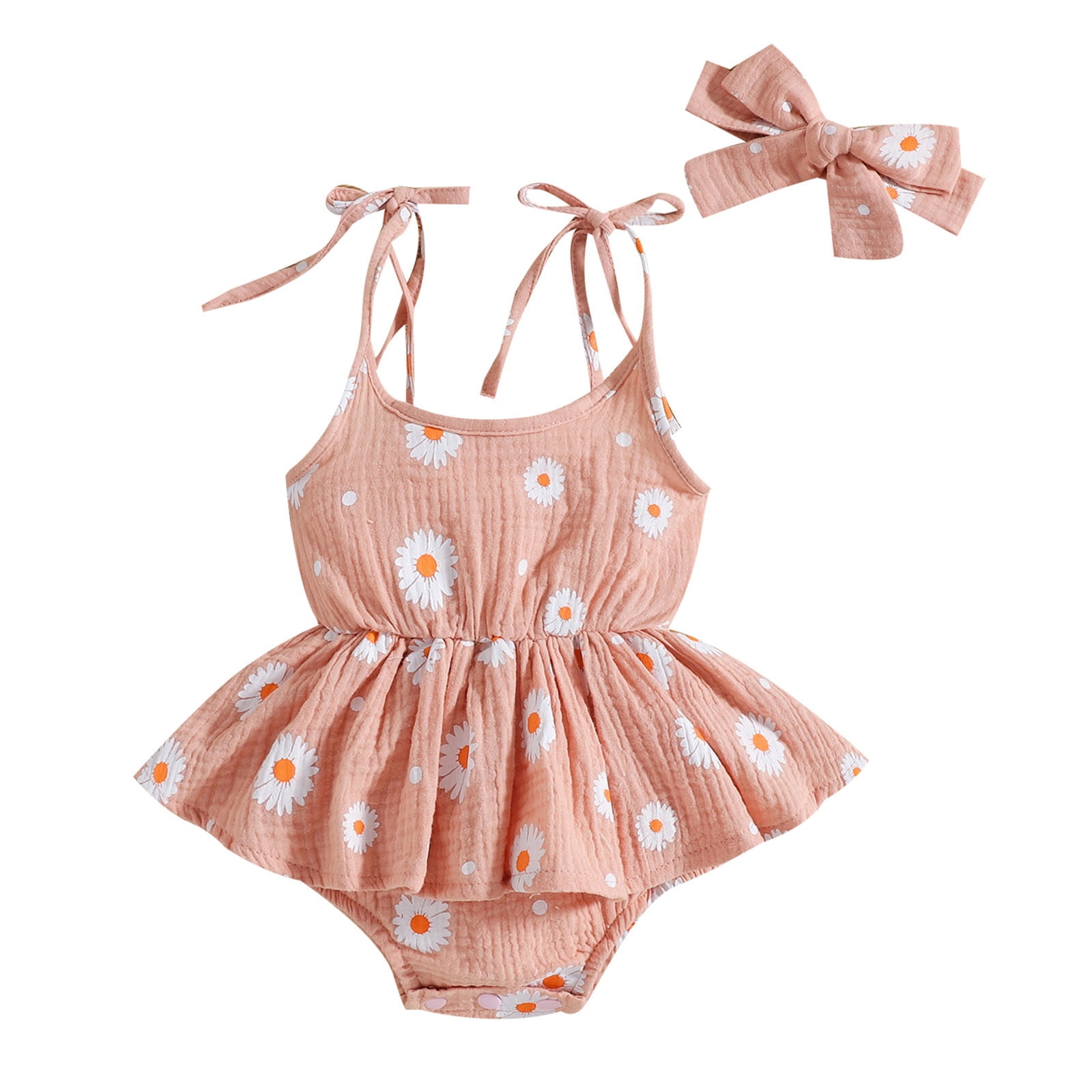 Siilsaa Kids Bodysuit Girl Bodysuit Sleeveless Romper One-piece Jumpsuit Summer Clothes Set Pink ...