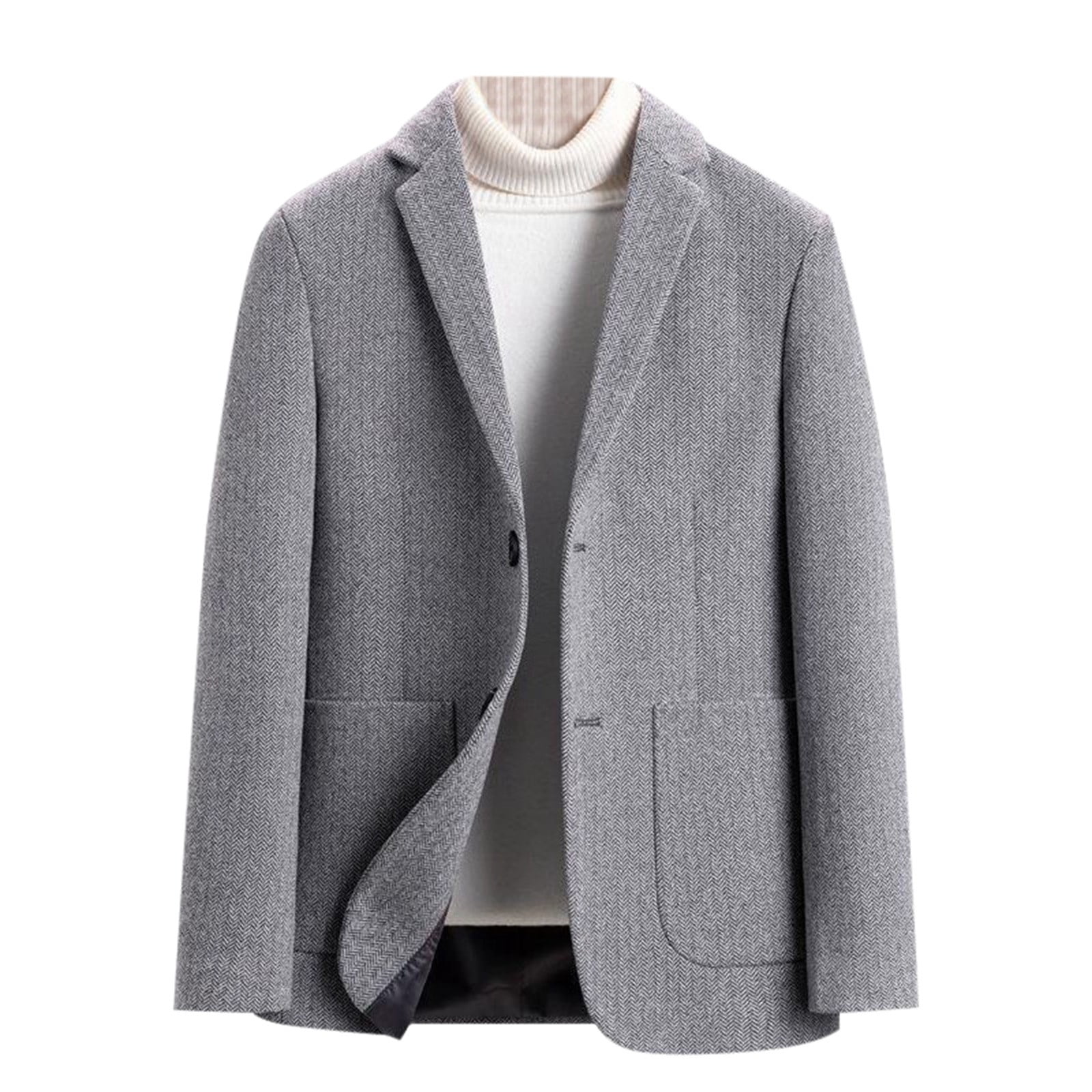 Siilsaa Men Suit Jacket Slim Fit Solid and Heathered Suit Separate ...