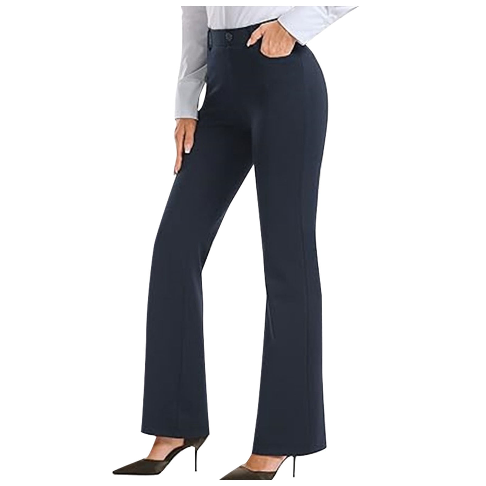 Siilsaa Women Bootcut Dress Pants Business Casual Work Pants with ...