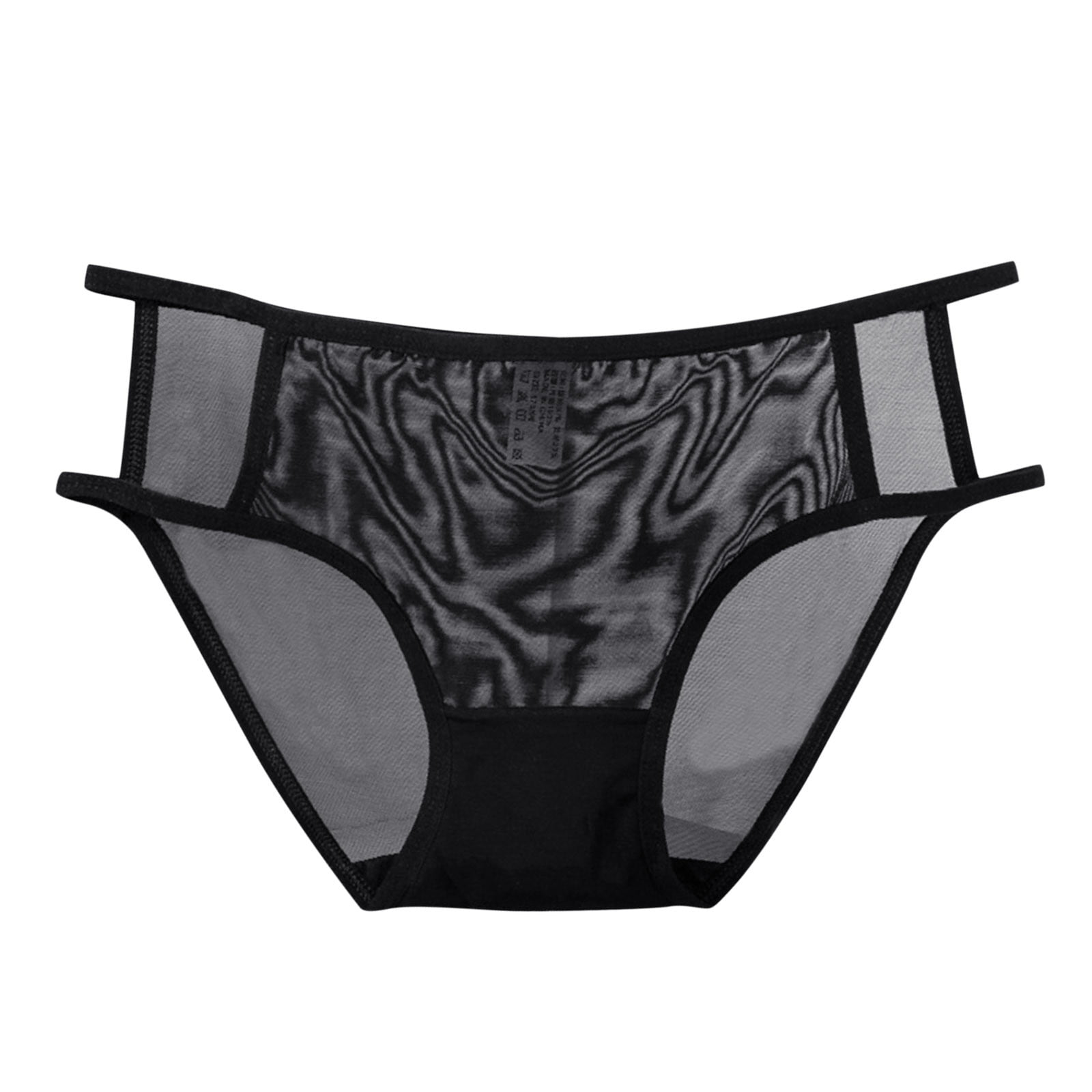 Siilsaa Womens Sexy Underwear Black Lace Panties High Waisted Plus Size ...