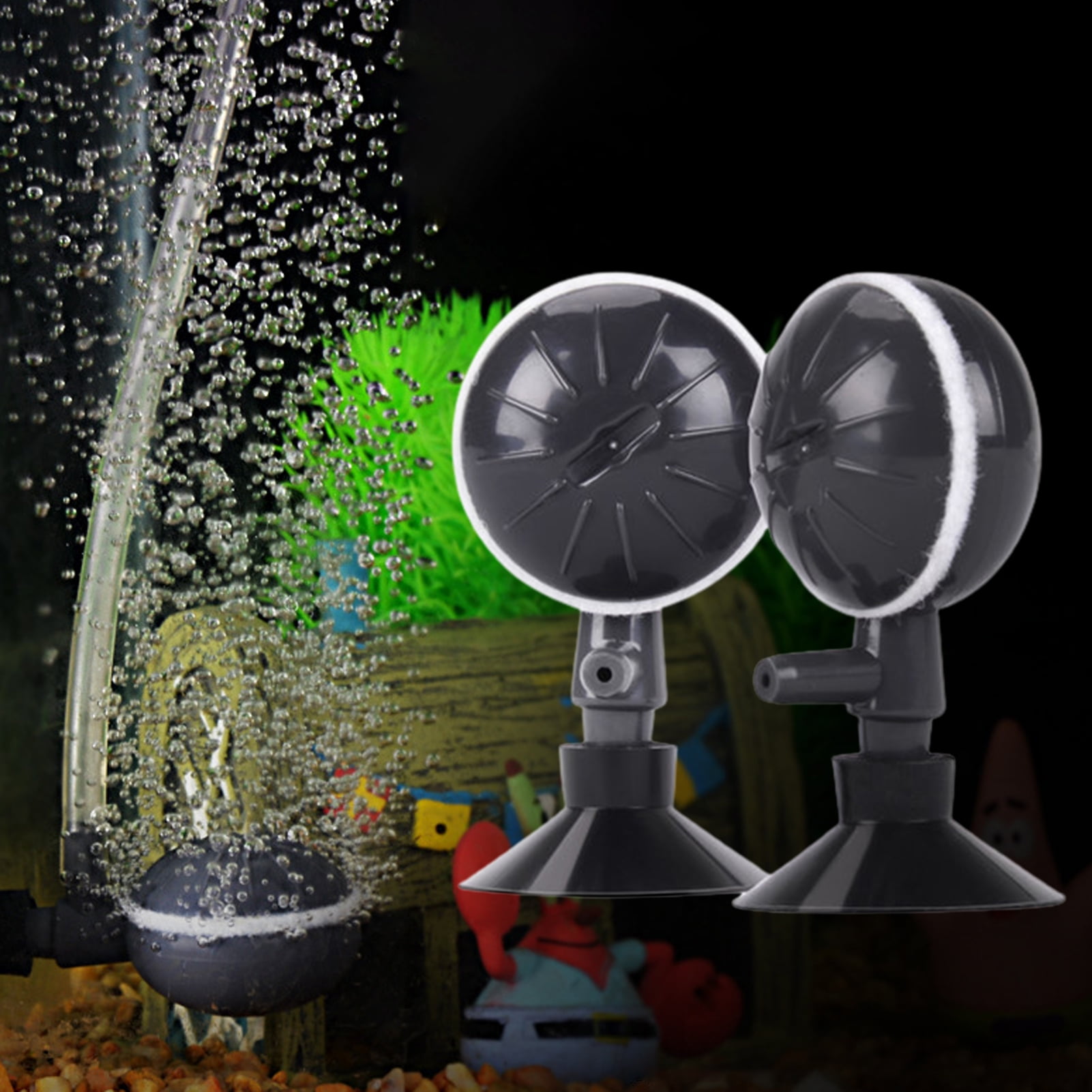 Sijiali 2Pcs Fish Tank Bubble Generator Disc Silent Low Pressure Air ...