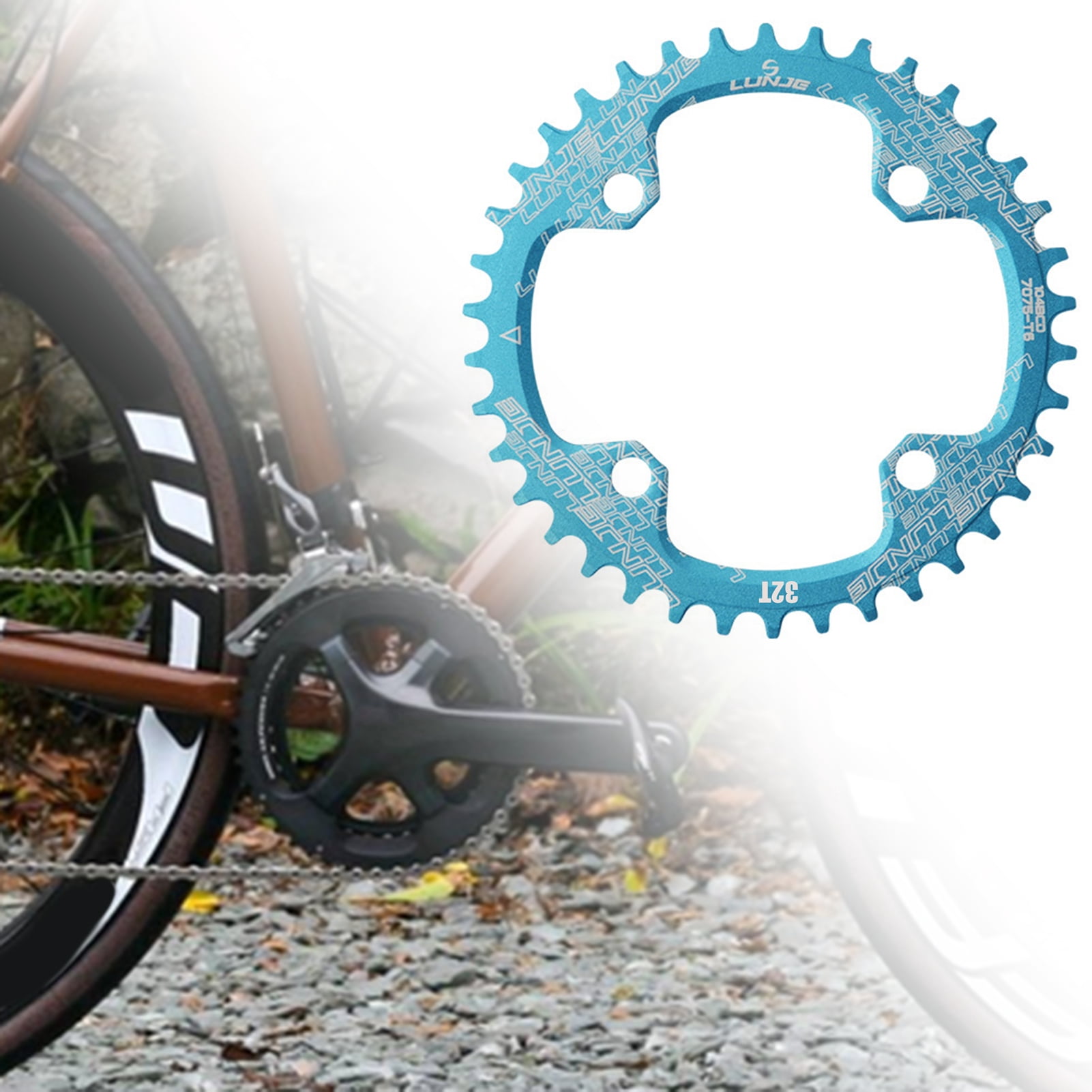 Sijiali 32T/34T/36T/38T Bike Round Chainring Compact Single Speed ...