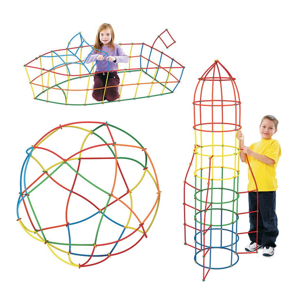 Sijiali 400Pcs DIY Creative 4D Straws Assembling Building Blocks ...