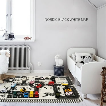 Kids Road Carpet Play Mat for Toy Cars, Portable Anti-Slip Large Play ...