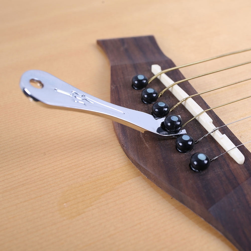 Sijiali Acoustic Folk Guitar Strings Nail Peg Pulling Puller Bridge Pin ...