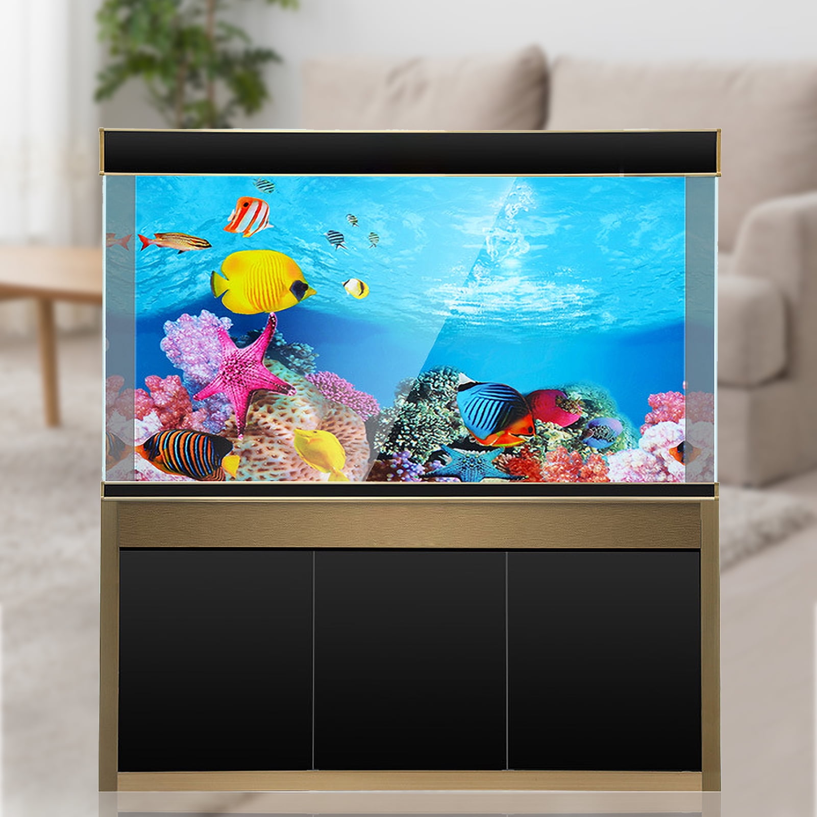 Sijiali Aquarium Background Poster Ocean Self-adhesive Fish Tank ...