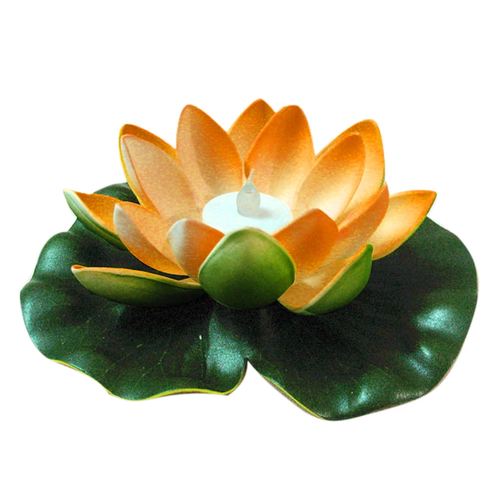 Sijiali Artificial Lotus Flower LED Light Swimming Pool Garden Pond ...
