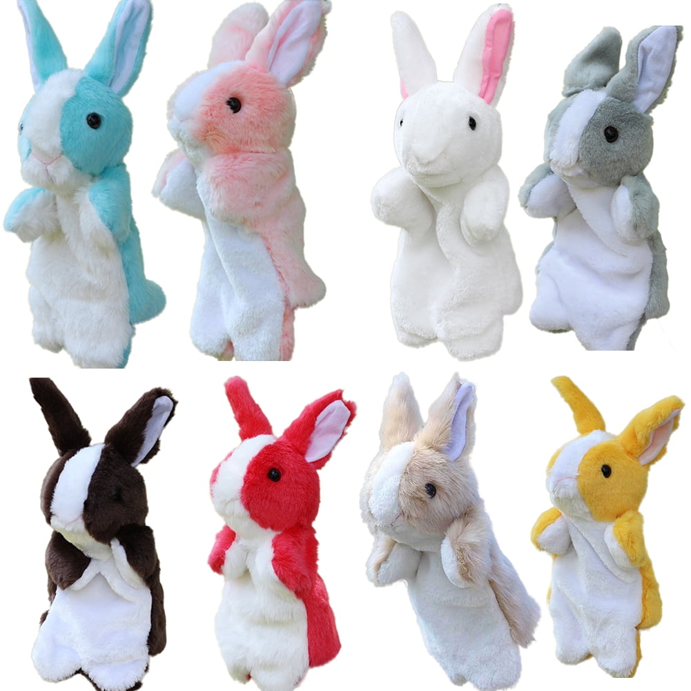 Sijiali Cartoon Soft Rabbit Hand Puppets Stuffed Plush Toys Children's ...