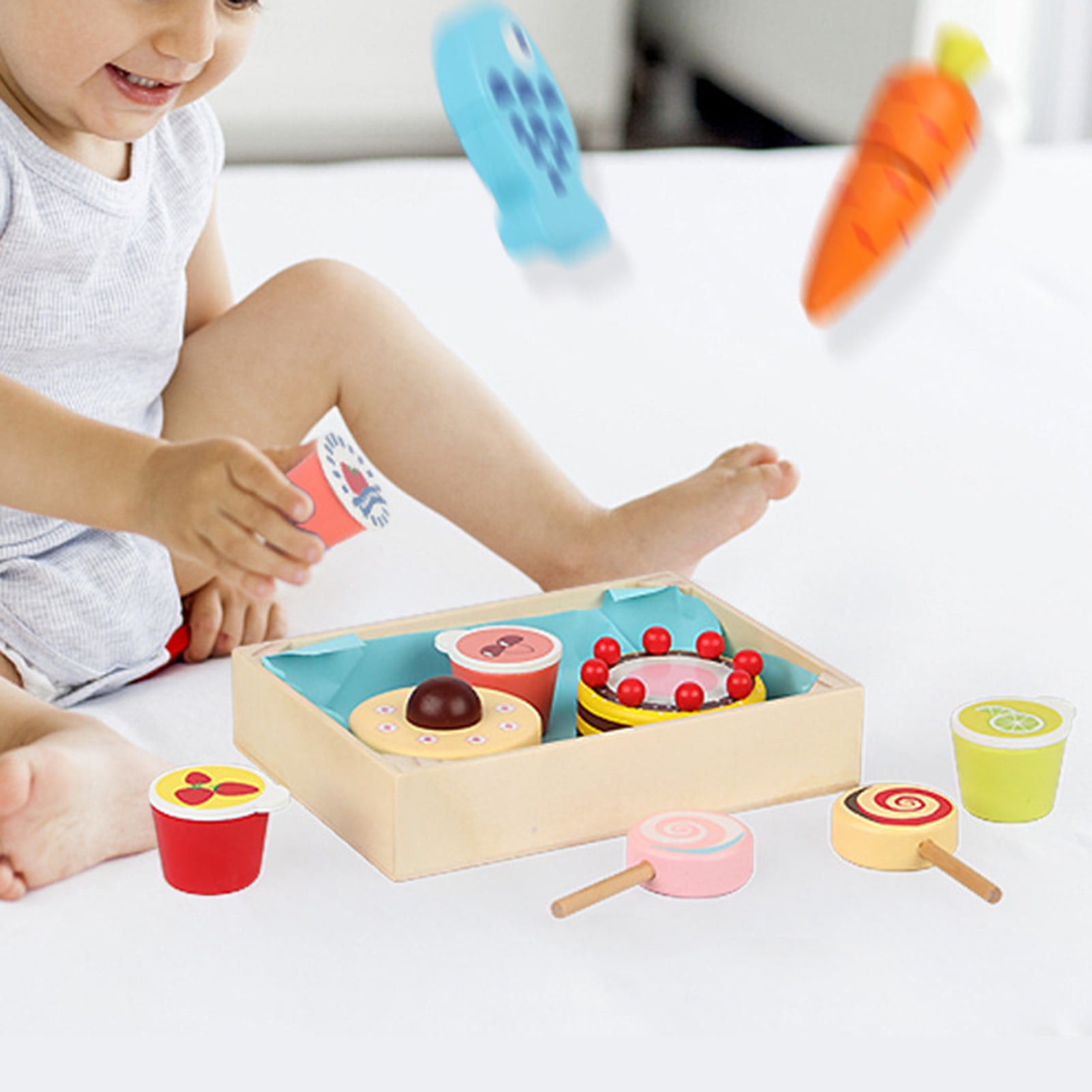 Sijiali Children Wooden Simulation Kitchen Series Play House Game Set ...