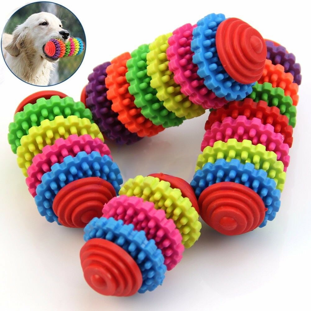 Sijiali Colorful TPR Rubber Pet Dog Puppy Dental Teething Healthy Teeth Gum Chewing Toy ...