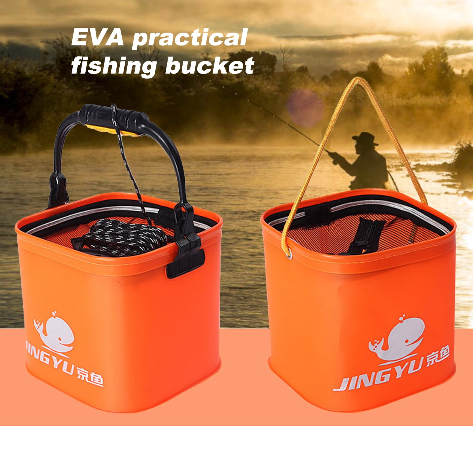 Sijiali Fishing Bucket Folding Portable Collapsible Multifunctional ...