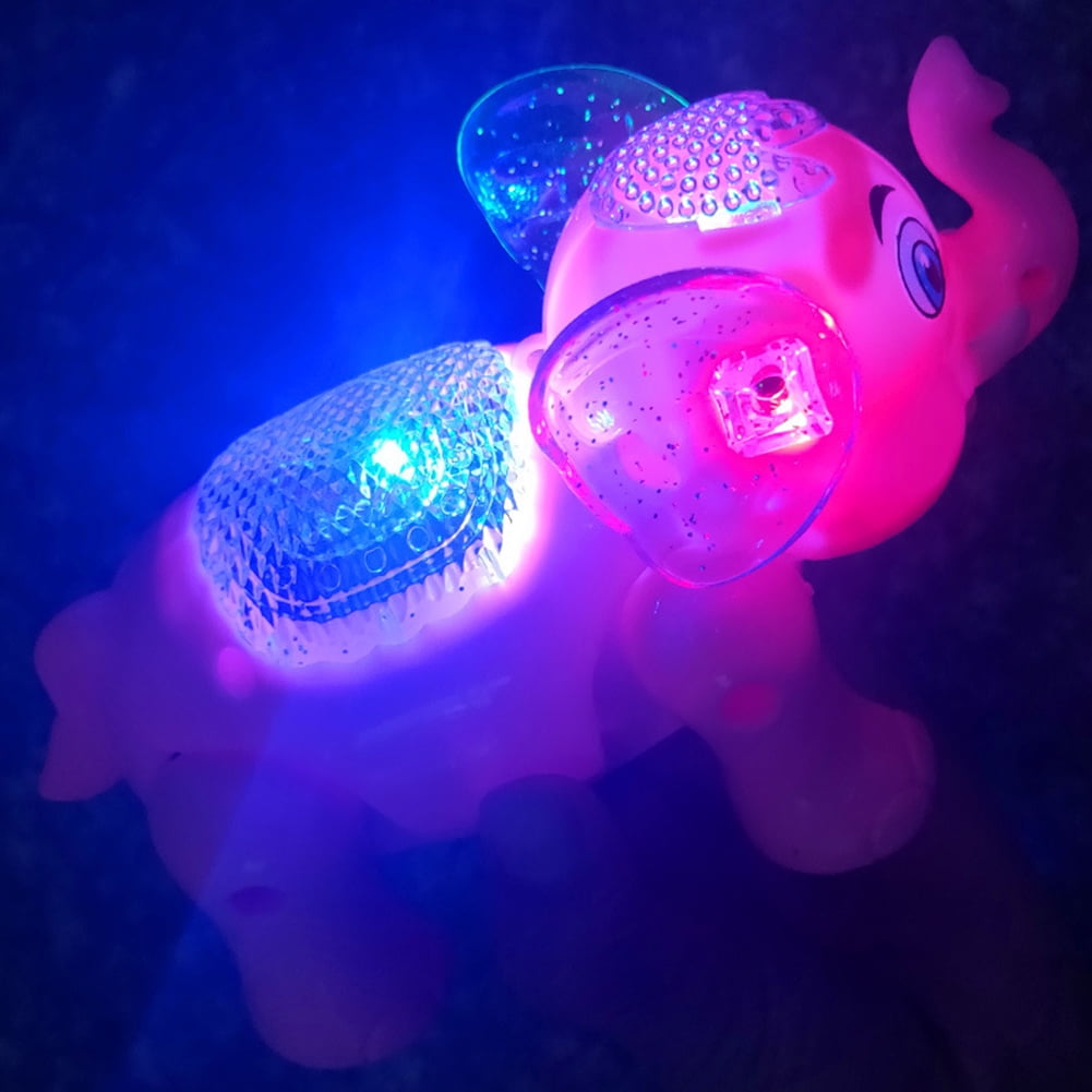 Sijiali Funny Electric Walking Flashing LED Elephant Animal with Music ...