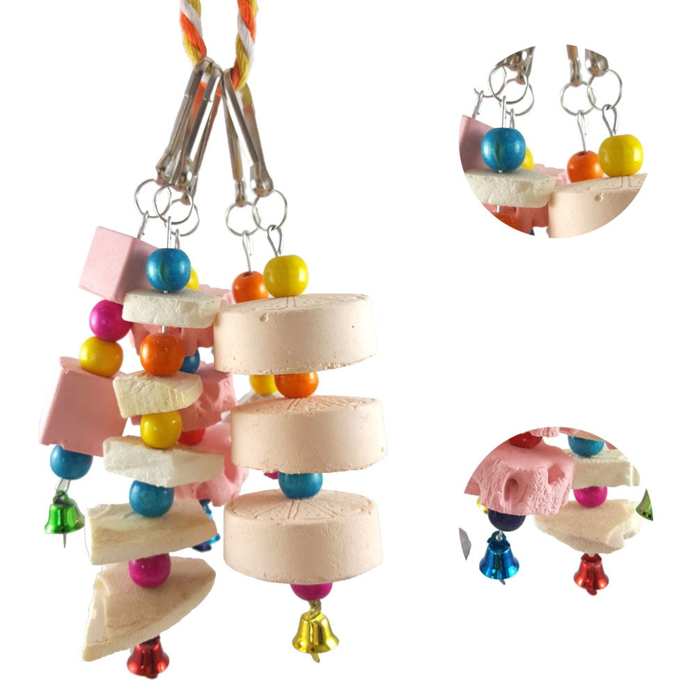 Sijiali Grindstone Bell Pet Parrot Bird Bite Teeth Grinding Toy Cage ...