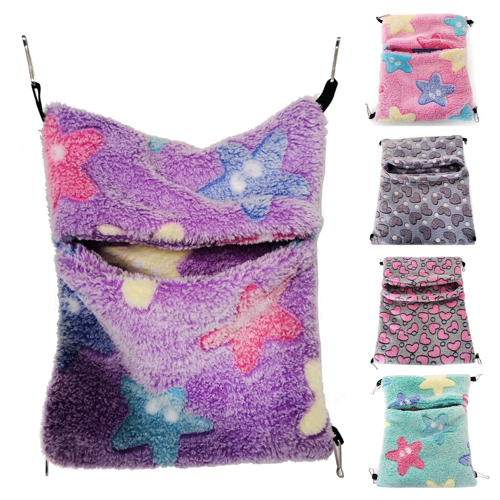 Sijiali Hamster Warm Envelope Hanging Hammock Soft Plush Sleeping Bed ...