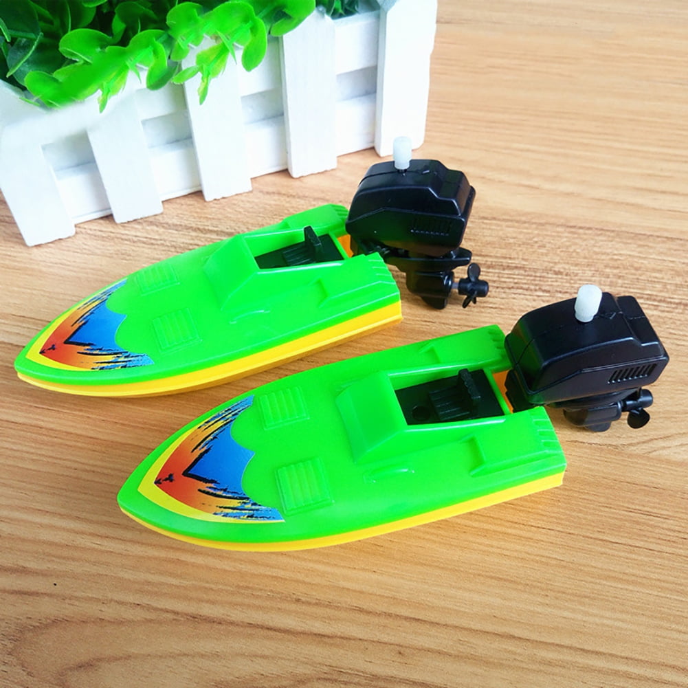 Sijiali Plastic Wind-up Speed Boat Motorboat Kids Children Summer Water ...