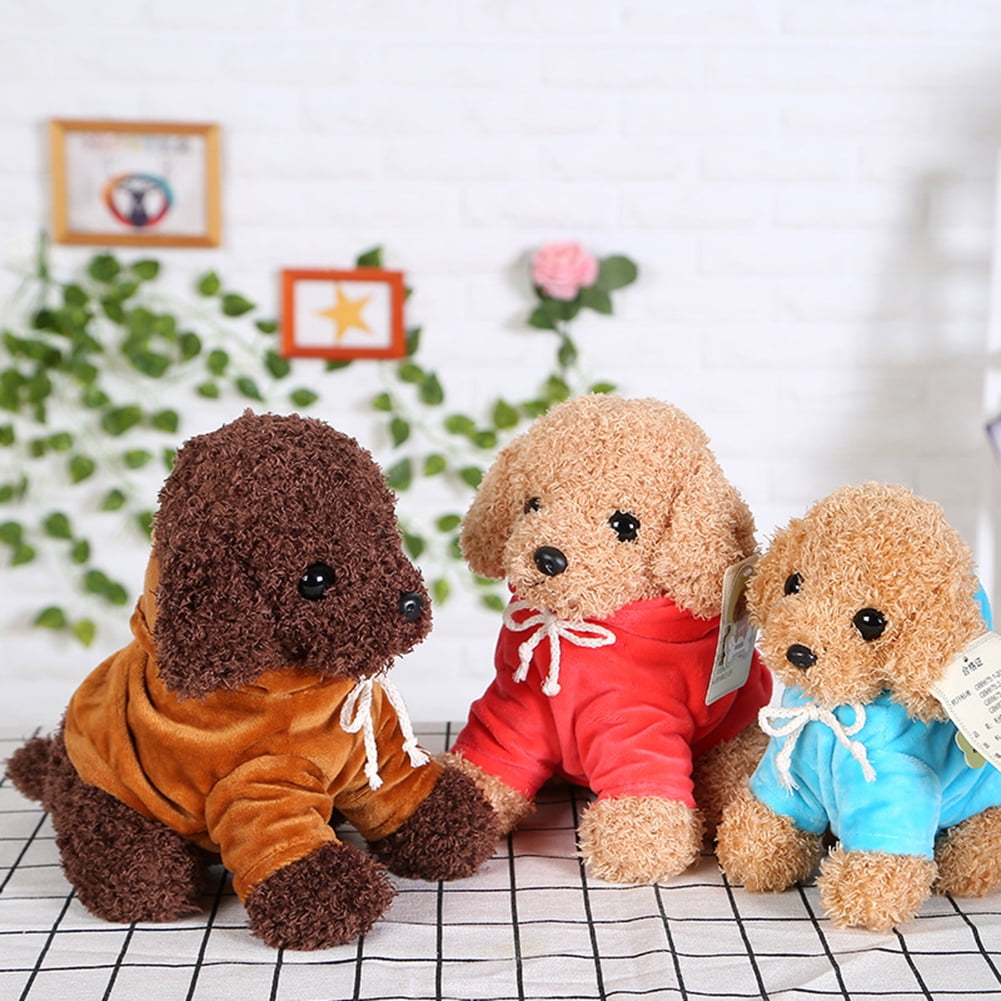 Sijiali Simulation Curly Hair Poodle Dog Puppy Stuffed Plush Doll Home ...
