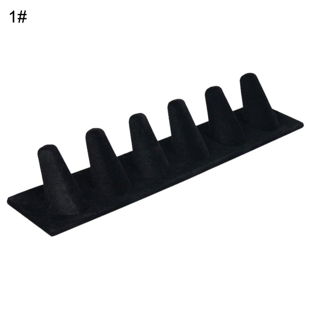 Sijiali Velvet Multi Finger Ring Stand Jewelry Organizer Display Holder ...