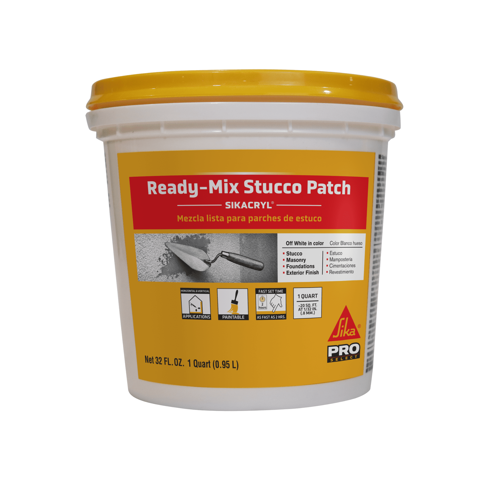 Sika Pro Select 1 qt Indoor and Outdoor Stucco Patch - Walmart Business ...