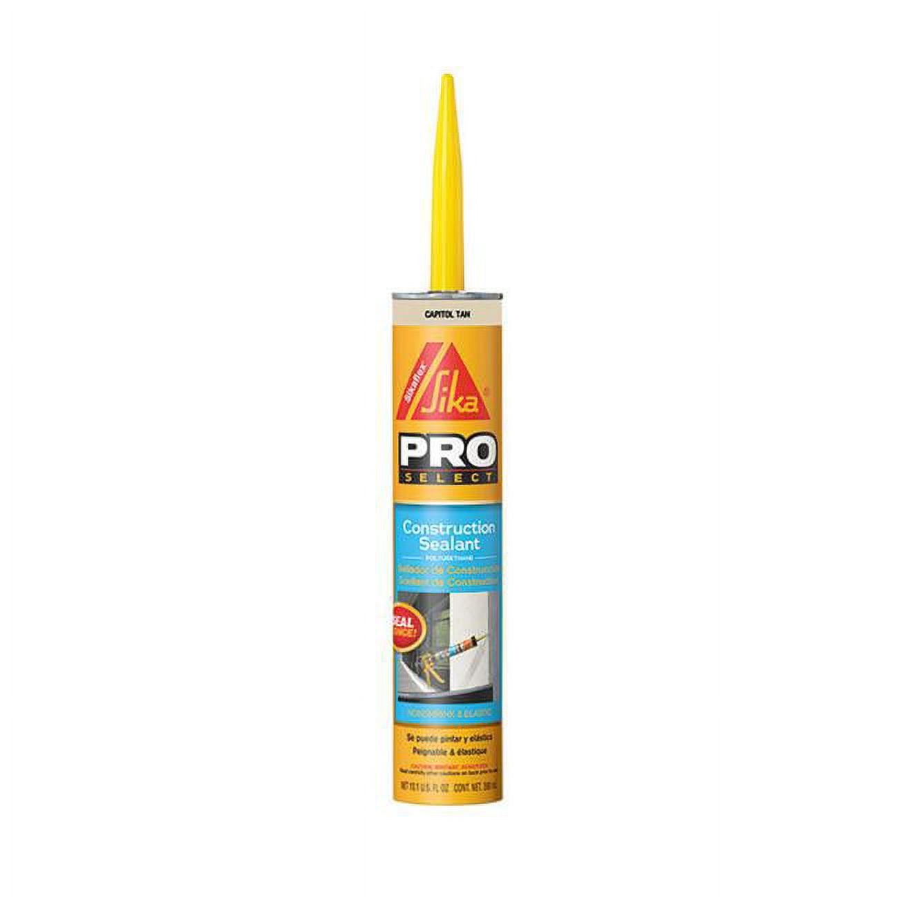 Sika Pro Select Capitol Tan Polyurethane Construction Caulk Sealant 10. ...