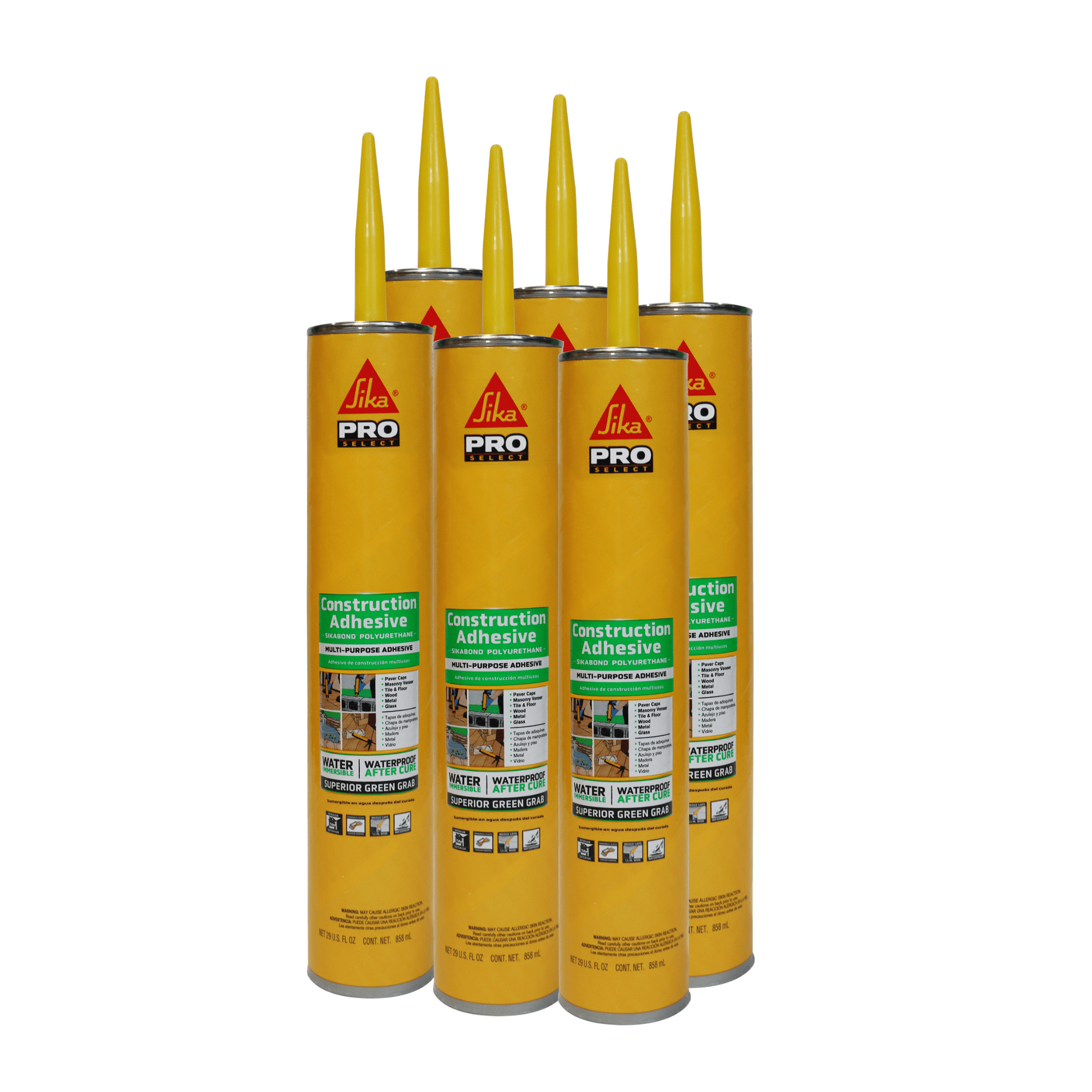 SikaBond Construction Adhesive, Gray, Advanced Polyurethane for Outdoor ...