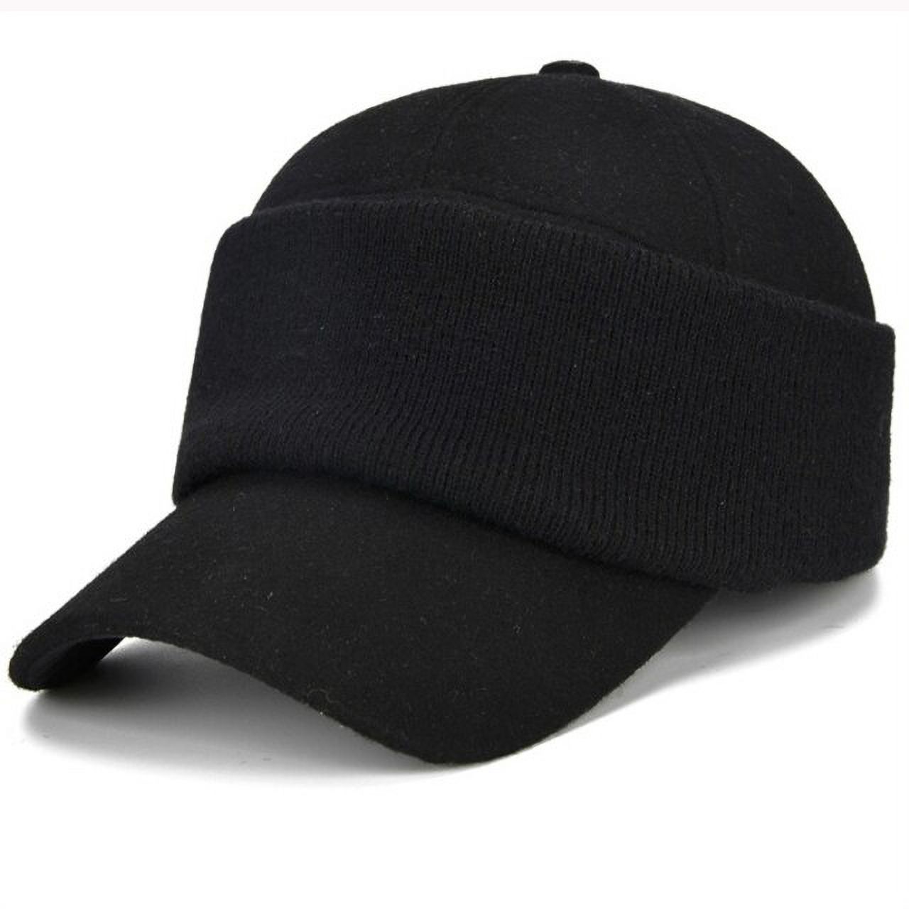 SikaFu Autumn Winter Baseball Cap Men Thick Warm Earflap Cap Male Wool ...